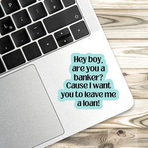 Banking Pun Sticker | Laptop Sticker | Die Cut Sticker | Sarcastic ...