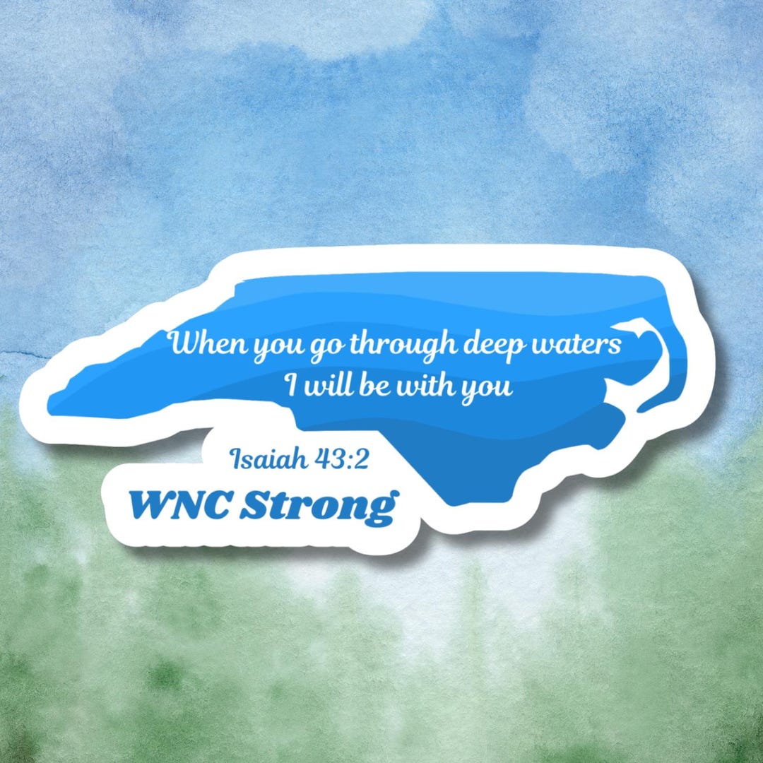 North Carolina Sticker, Wnc Strong, Appalachian Strong, Hurricane ...