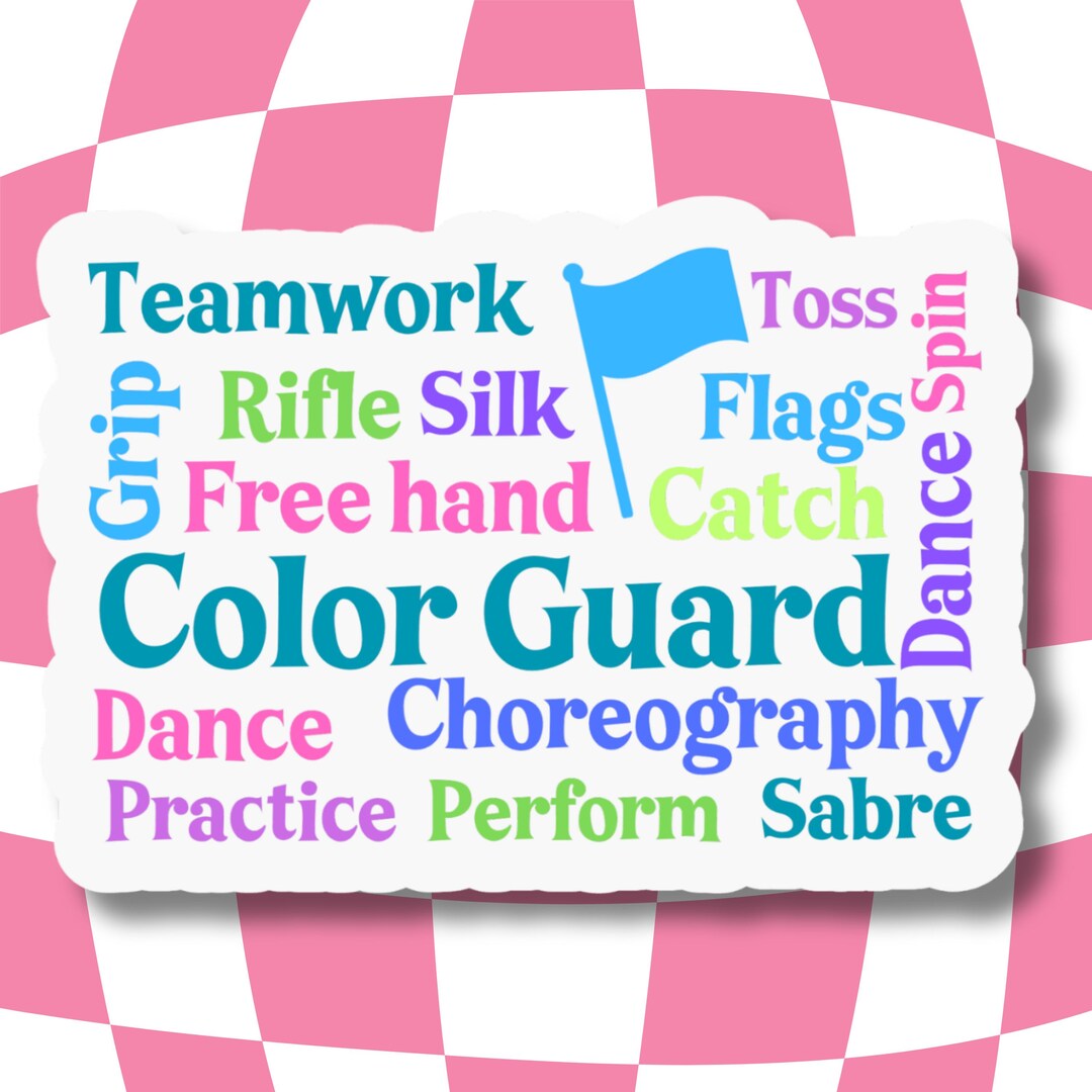 Color Guard Sticker, Marching Band Sticker, Band Humor Sticker, Water ...