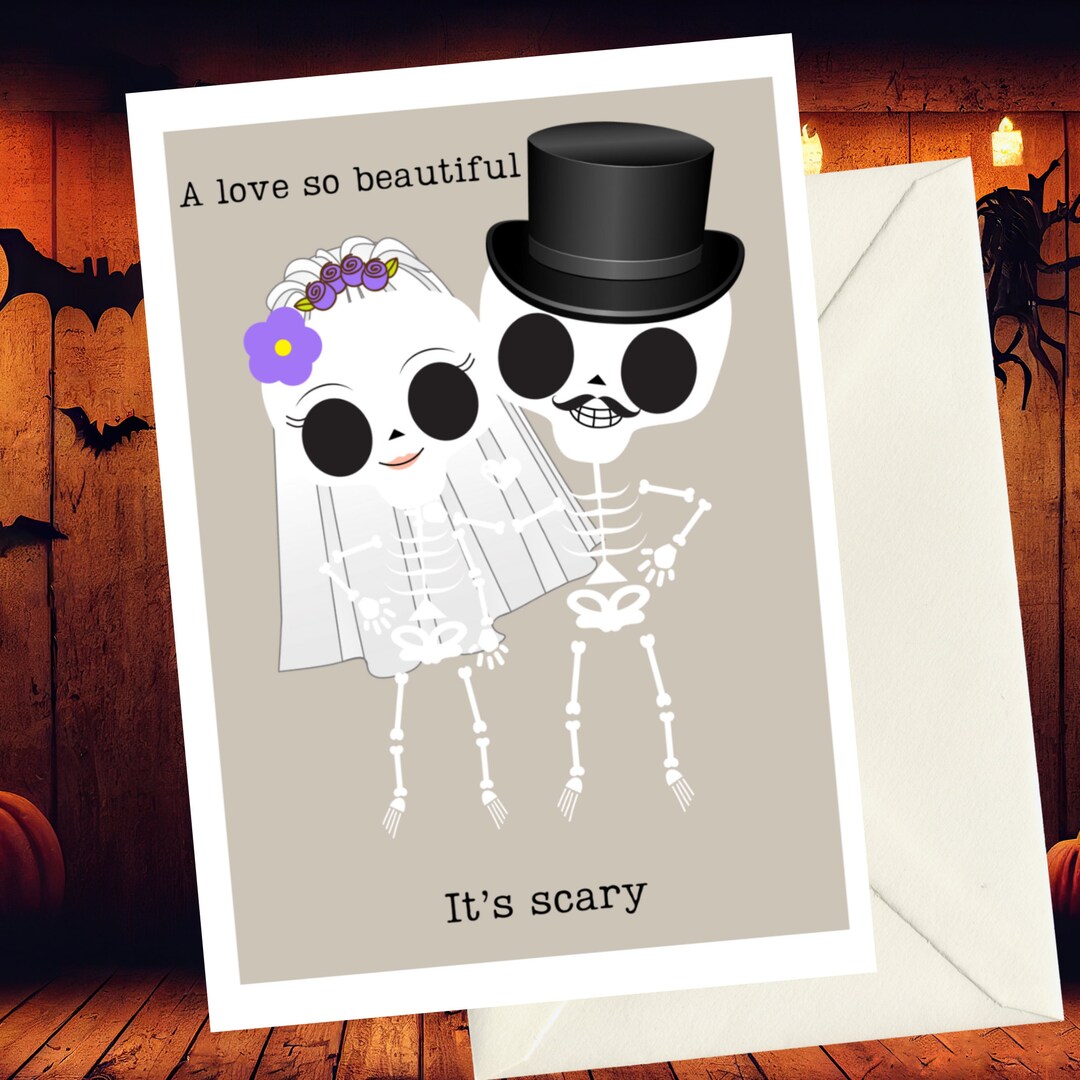 Halloween Wedding Card | Dia De Los Muertos | Wedding Card for ...