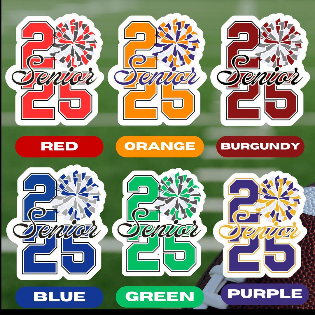 Senior Class Sticker, Class of 2025 Sticker, Cheerleading Sticker ...