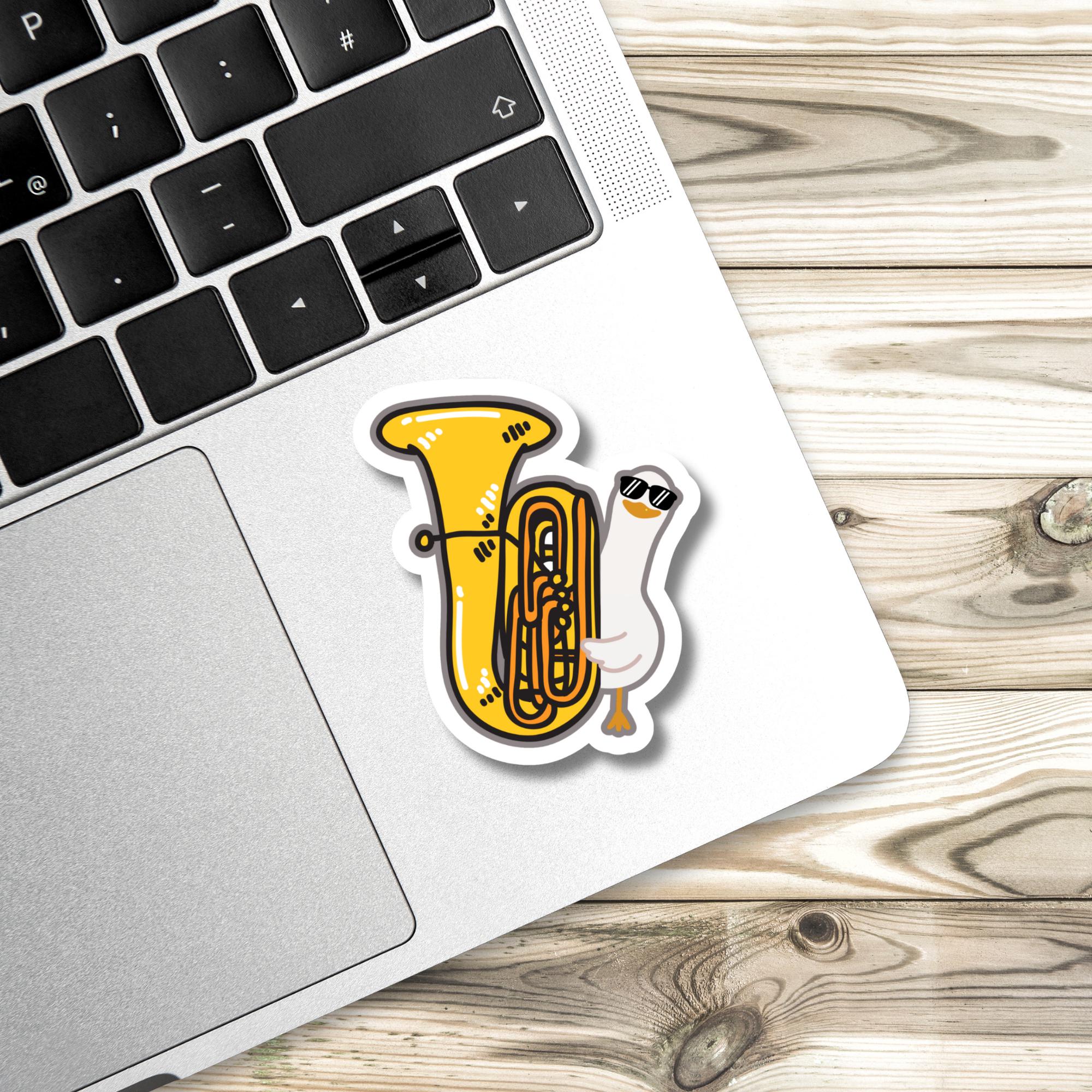 Tuba Sticker, Marching Band Sticker, Cat Sticker, Funny Sticker, Laptop ...