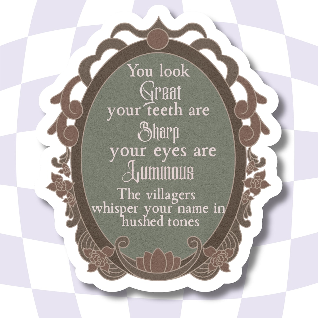Goth Girl Affirmations Sticker, Emo Humor Sticker, Magic Mirror Sticker ...