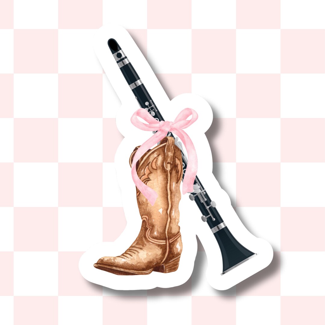Clarinet Sticker, Coquette Sticker, Girly Sticker, Laptop Sticker, Cute ...