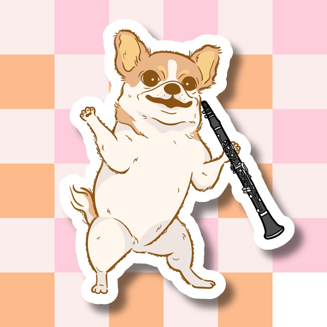 Clarinet Sticker, Marching Band Sticker, Dog Sticker, Funny Sticker ...