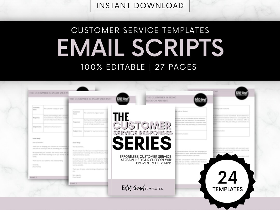 Email Marketing Template L Customer Service Script L Ecommerce Email ...