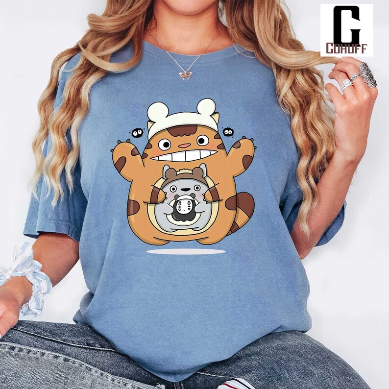 My Neighbor Totoro Totoro and Catbus T-shirt Totoro Kids - Etsy