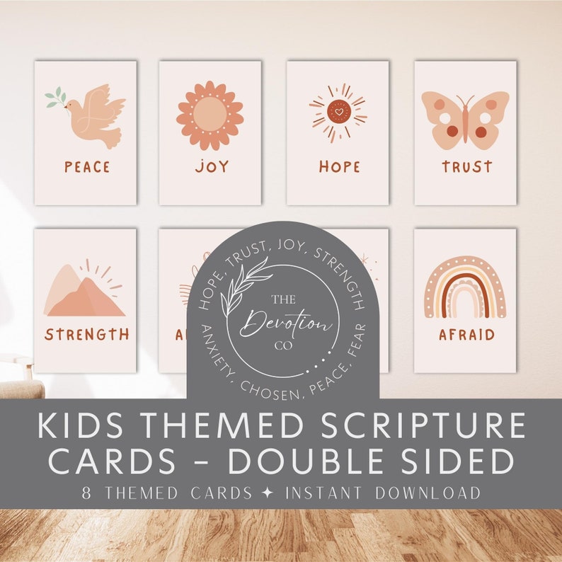 Kids Scripture Cards Printable Bible Verse Memory Verse - Etsy