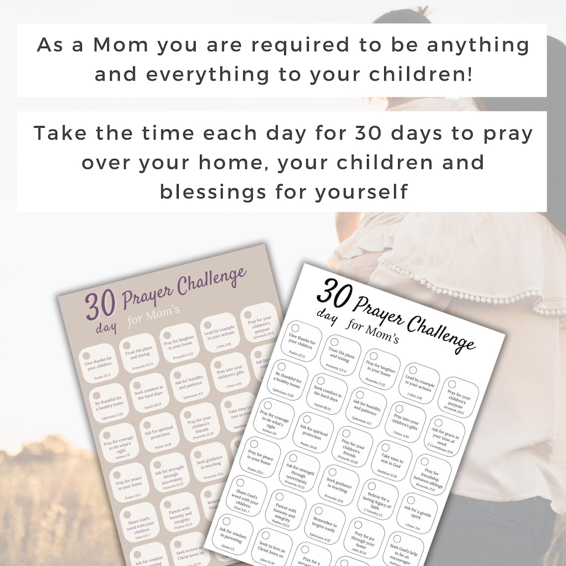 30 Day Prayer Challenge for Mom Daily Prayer Printable Christian Mama ...