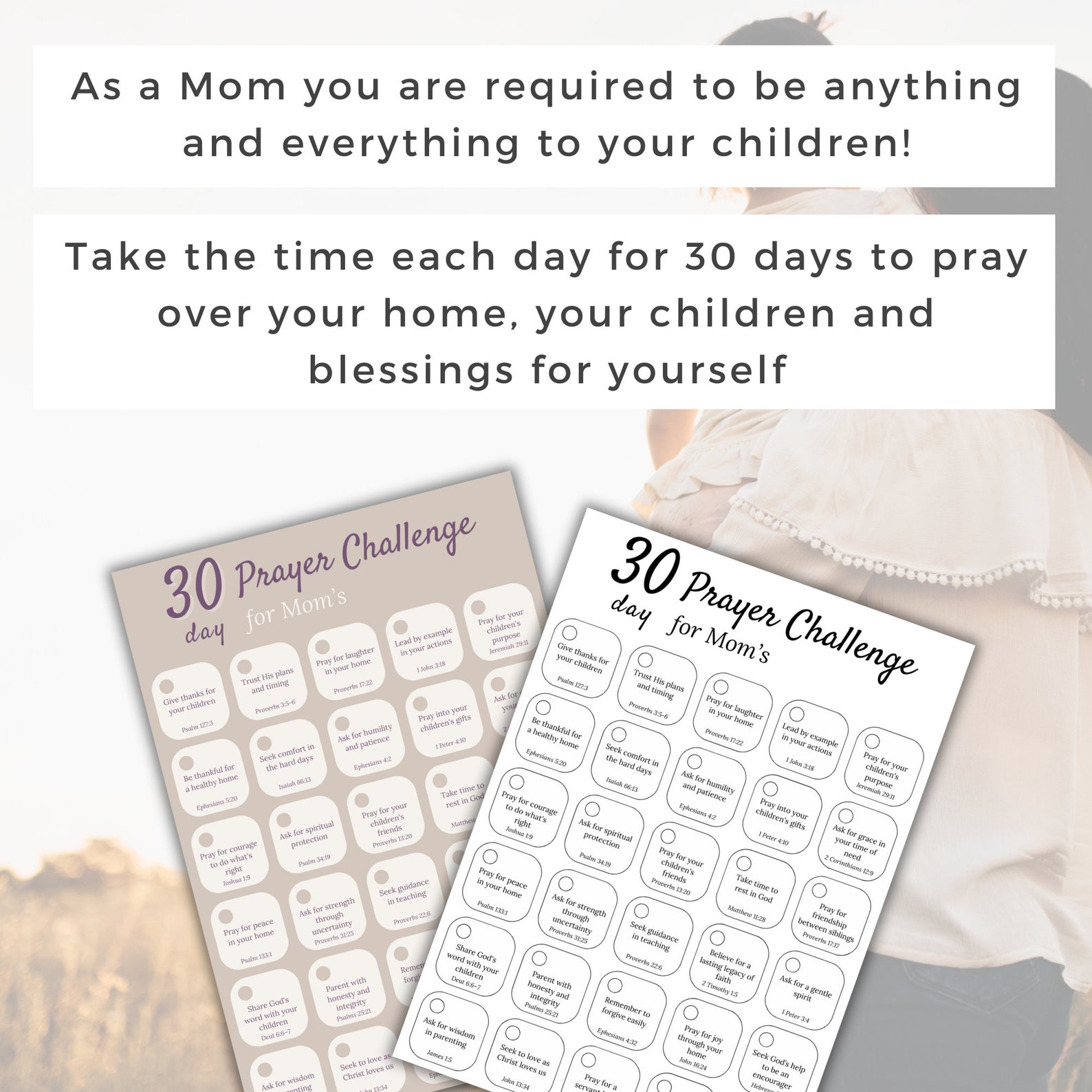 30 Day Prayer Challenge For Mom Daily Prayer Printable Christian Mama