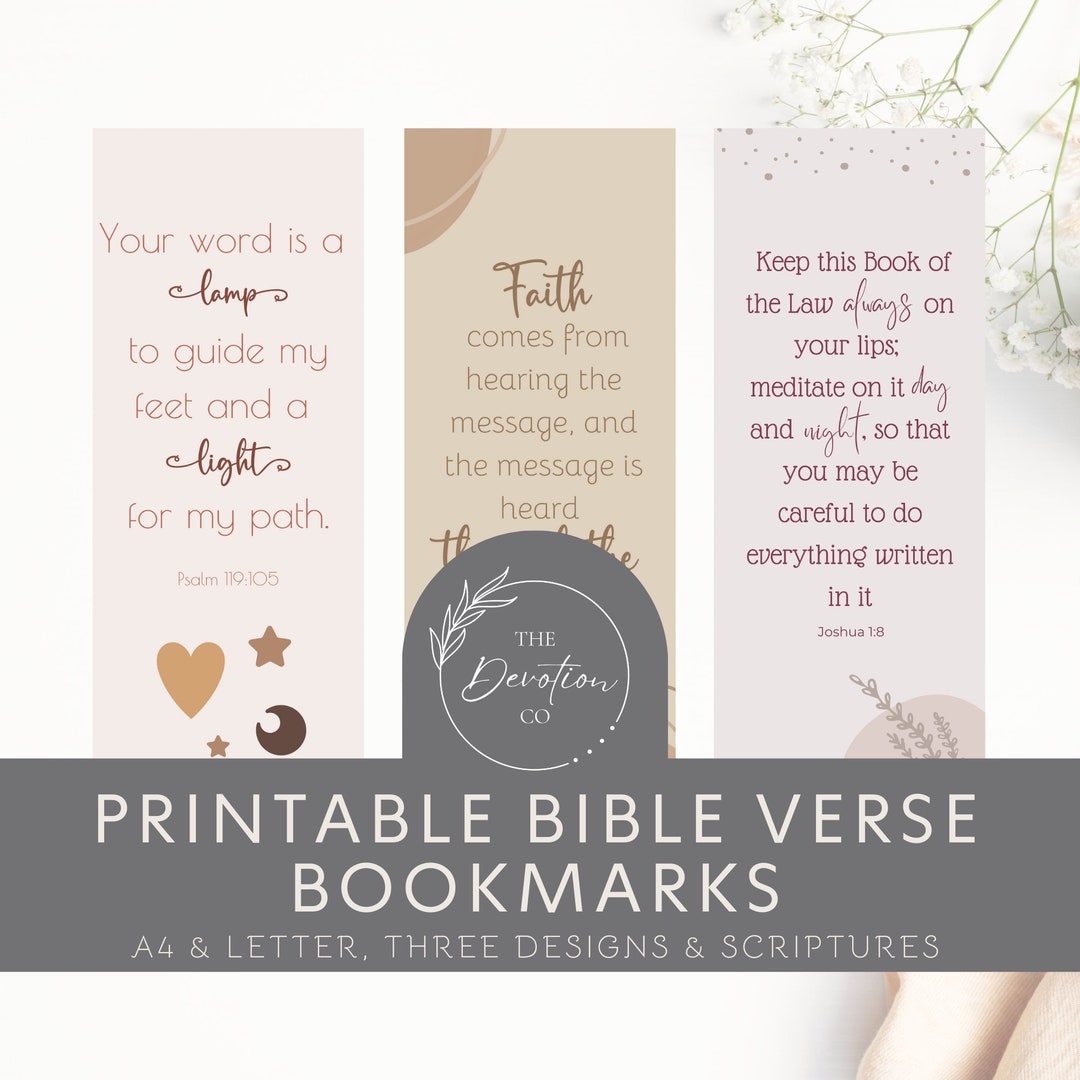 Printable Bible Verse Bookmark Christian Scripture Bookmark - Etsy