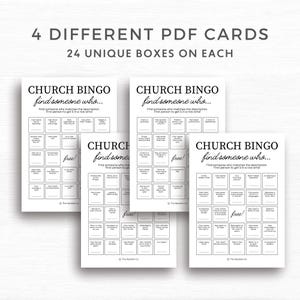 Printable Church Game Bingo Christian Icebreaker Card Find Someone Who ...