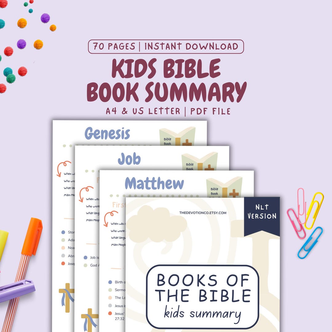 Bible Study Kids Bible Overview Children Bible Reading Tracker ...