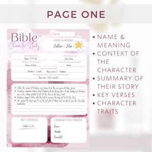 Bible Character Study Template Printable New Believer Bible Journaling ...