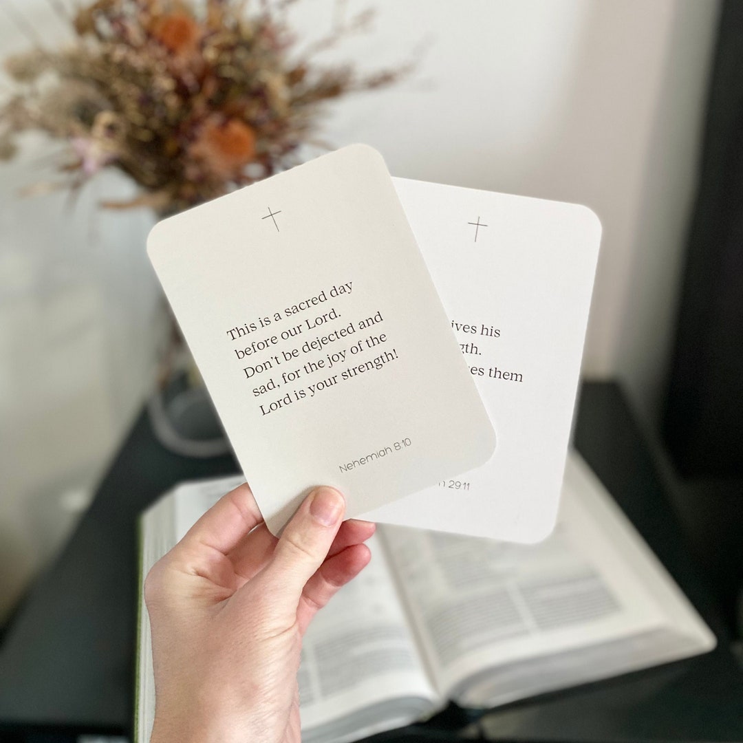 Christian Affirmation Scripture Card Printed Bible Verse Card ...