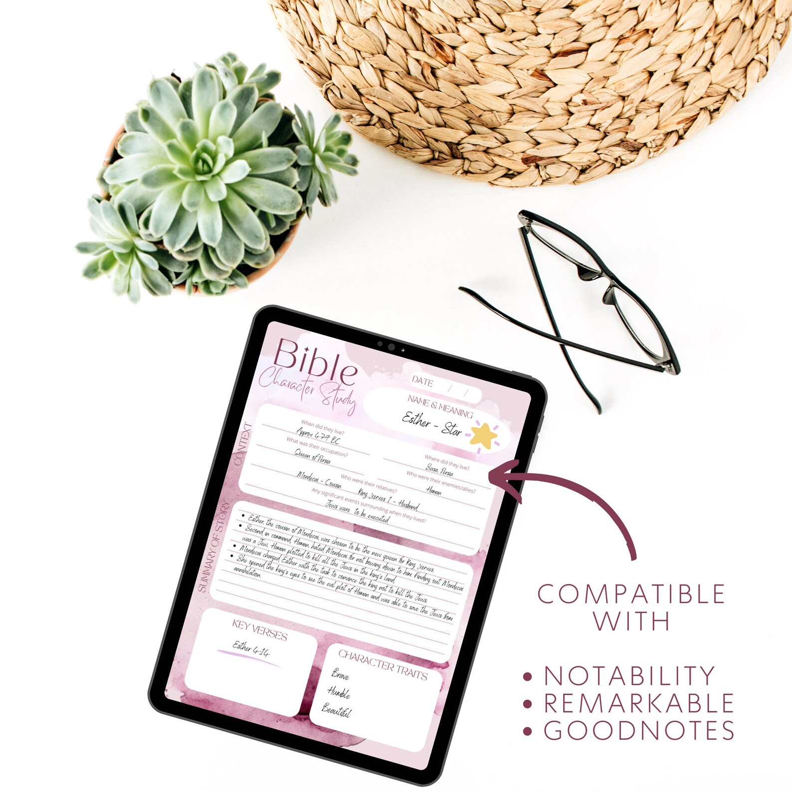 Bible Character Study Template Printable New Believer Bible Journaling ...