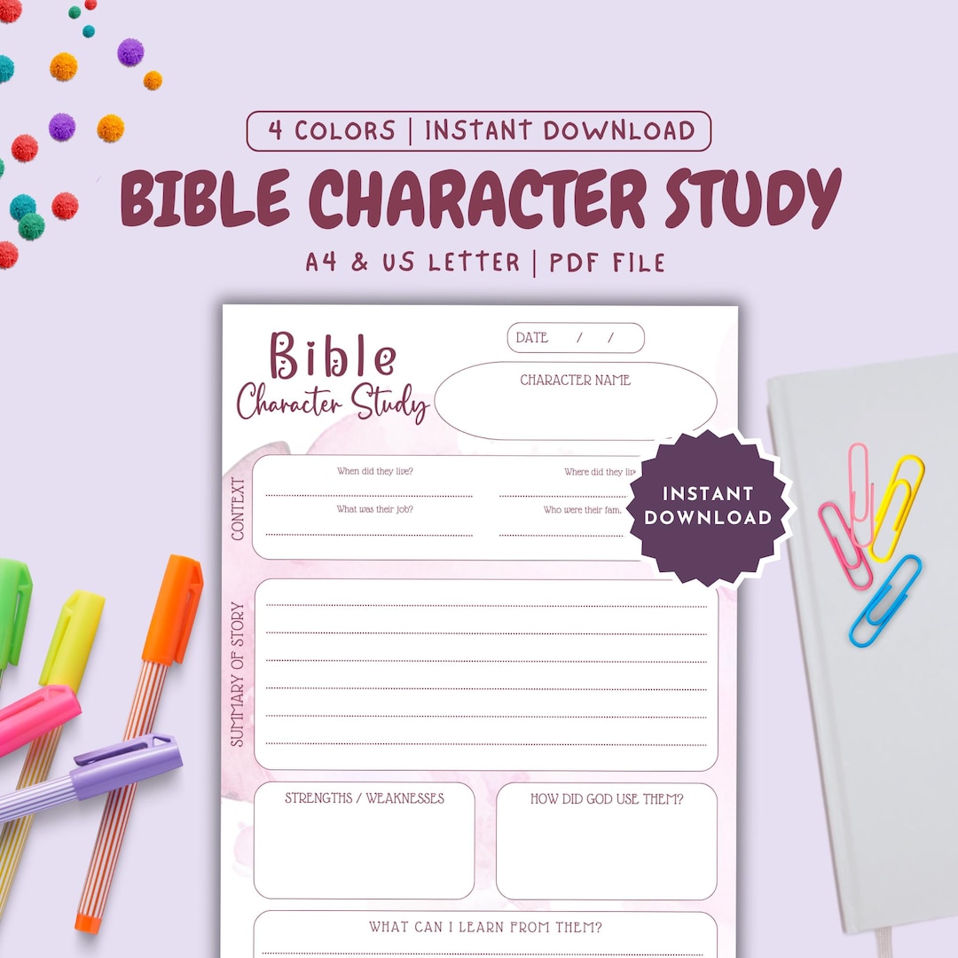 Kids Bible Character Study Church Kids Template People of the Bible ...