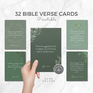 Encouraging Bible Verse Cards Digital Download Scripture Cards ...