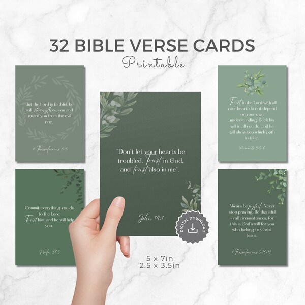 Scripture Cards Printable - Etsy