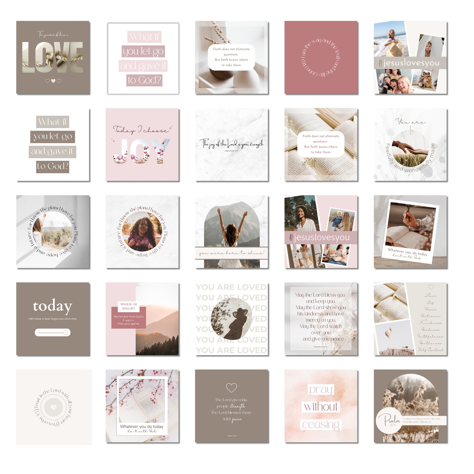 Christian Social Media Template Canva Church Instagram Post Faith Based ...