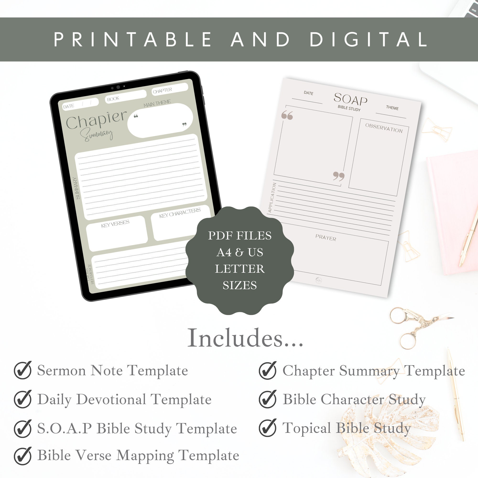 Bible Study Bundle Digital Bible Study Guide Printable Bible - Etsy