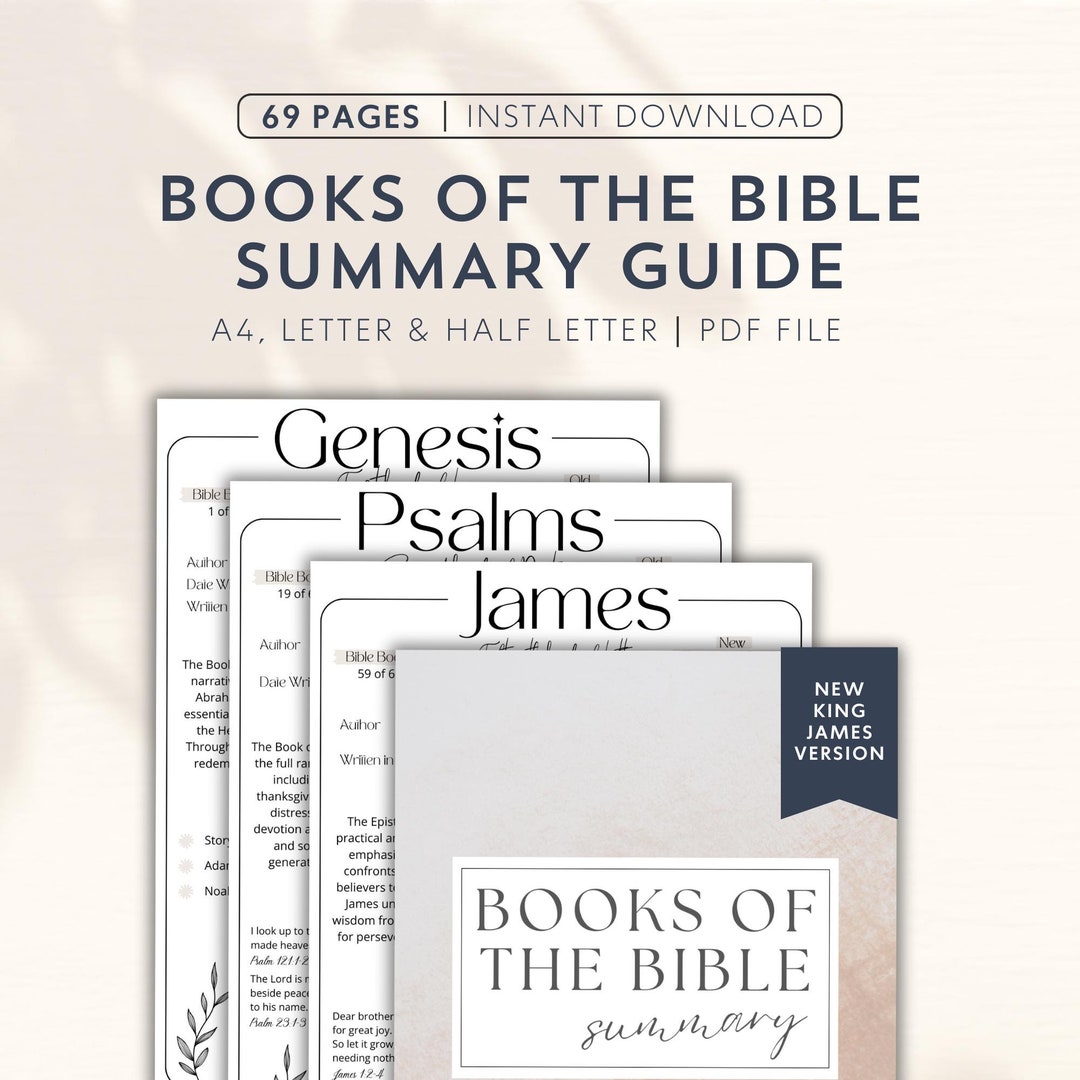 NKJV Bible Study Guide Printable Bible Summary Bible Book Review Bible ...