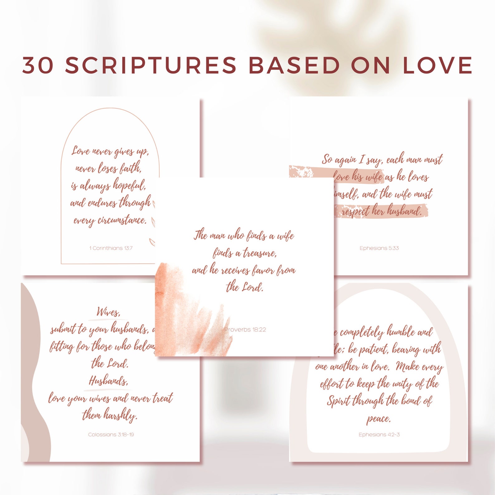 Love Scripture Cards Printable Couple Bible Verse Card Digital Marriage ...