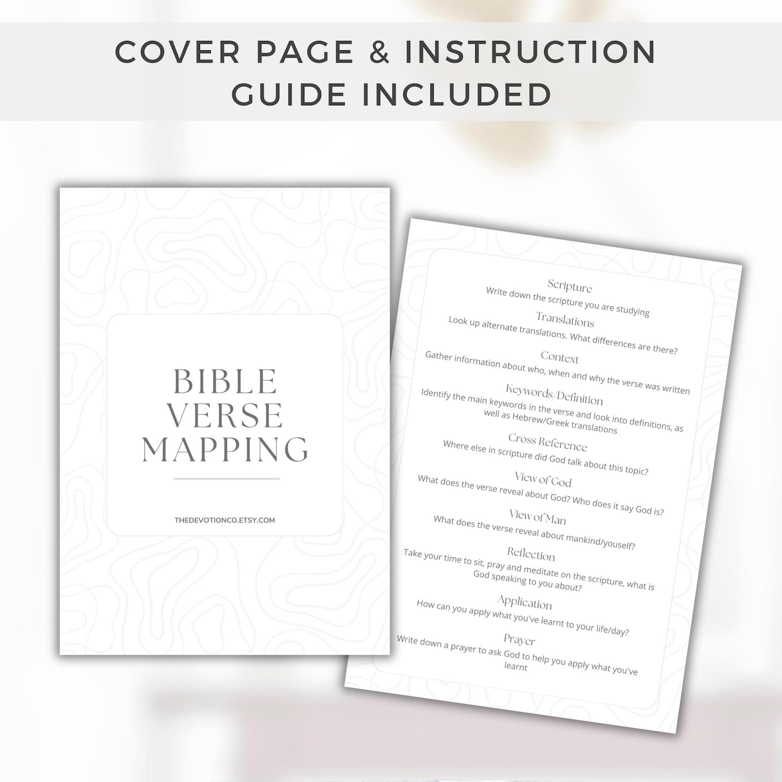 Verse Mapping Template for Bible Study Printable Scripture Study ...