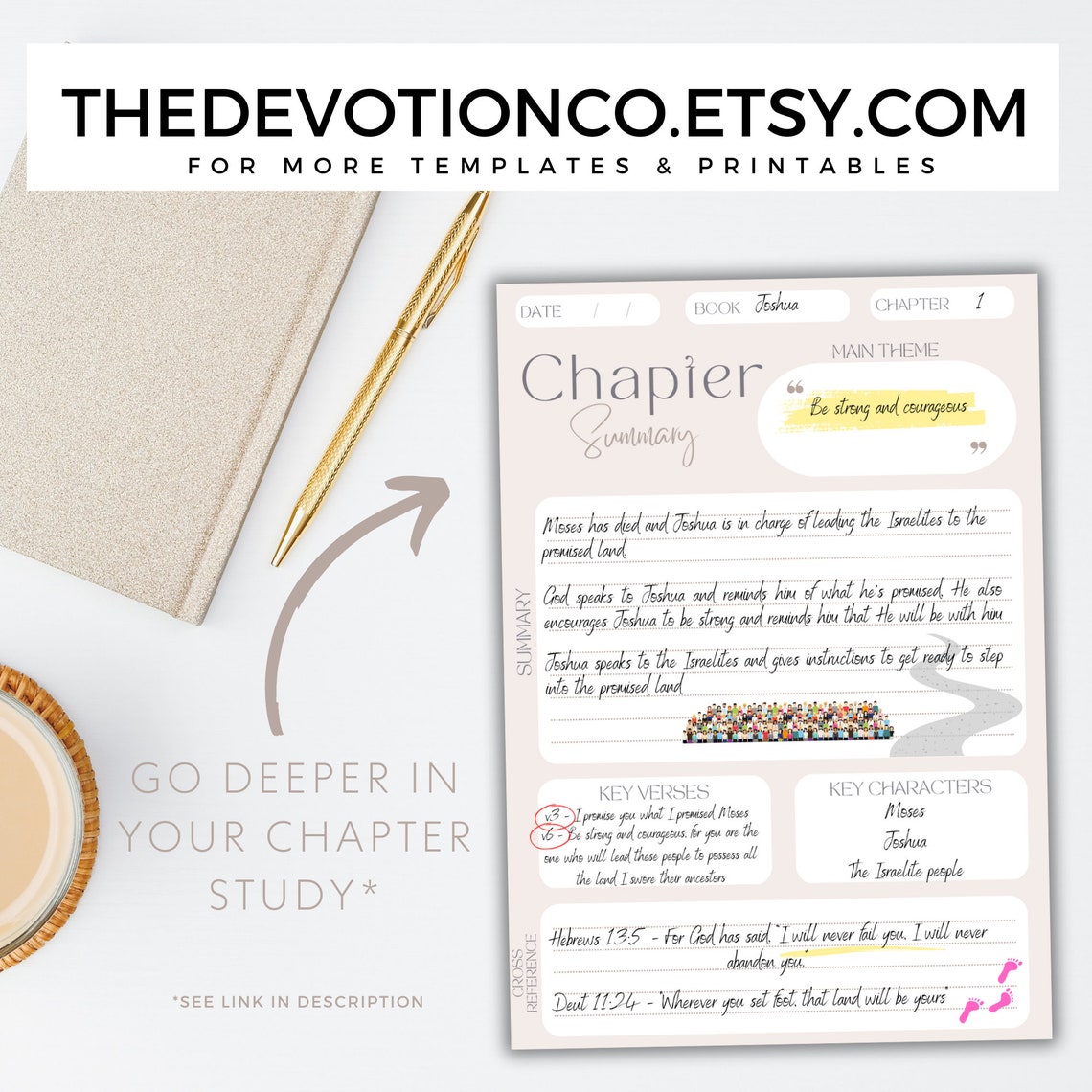Character Bible Study Template Printable Bible Study Notes - Etsy
