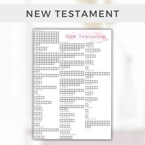 Bible Reading Tracker Printable Bible in a Year Reading Plan Bible Book ...