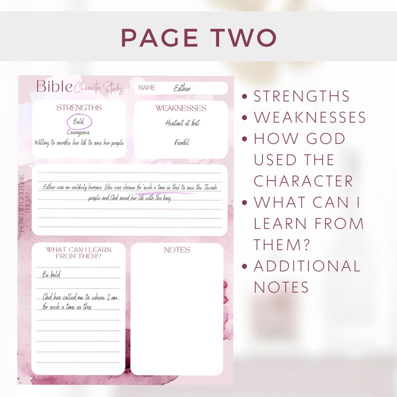 Bible Character Study Template Printable New Believer Bible Journaling ...