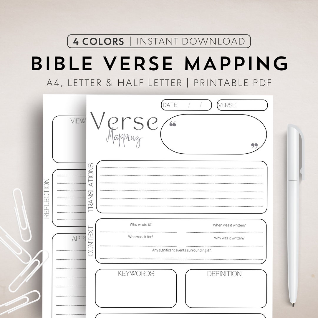 Verse Mapping Template Bible Verse Mapping Printable Bible Study ...