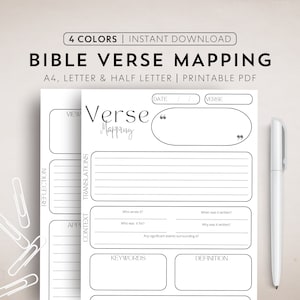 Verse Mapping Template Bible Verse Mapping Printable Bible Study ...