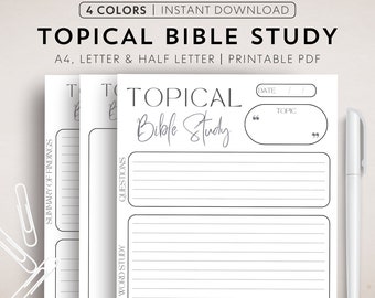 Printable Bible Study Note Template - Etsy