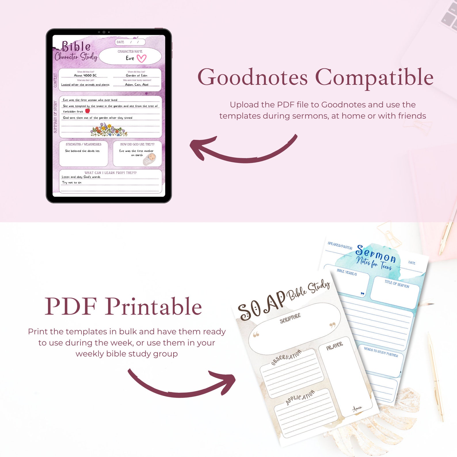 Teen Bible Study Bundle Teenagers Printable Bible Study Teens Template ...