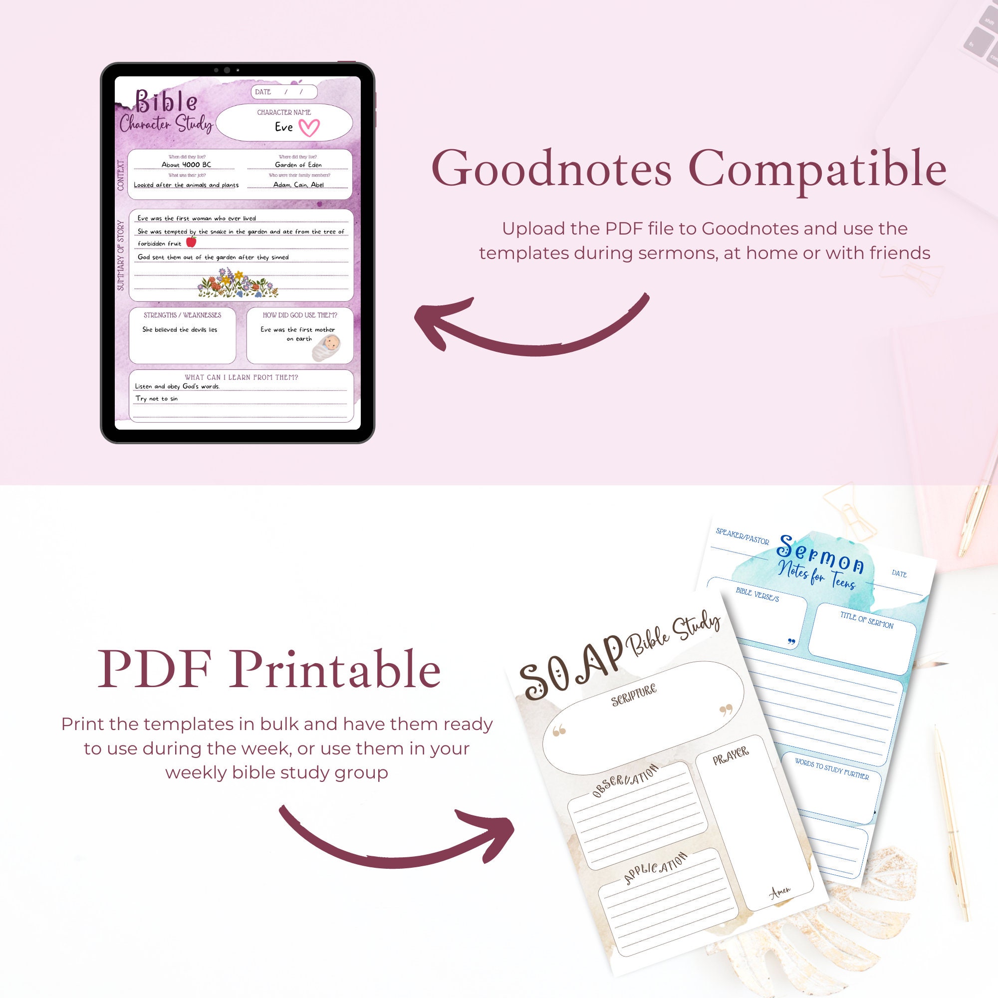 Teen Bible Study Bundle Teenagers Printable Bible Study Teens Template ...