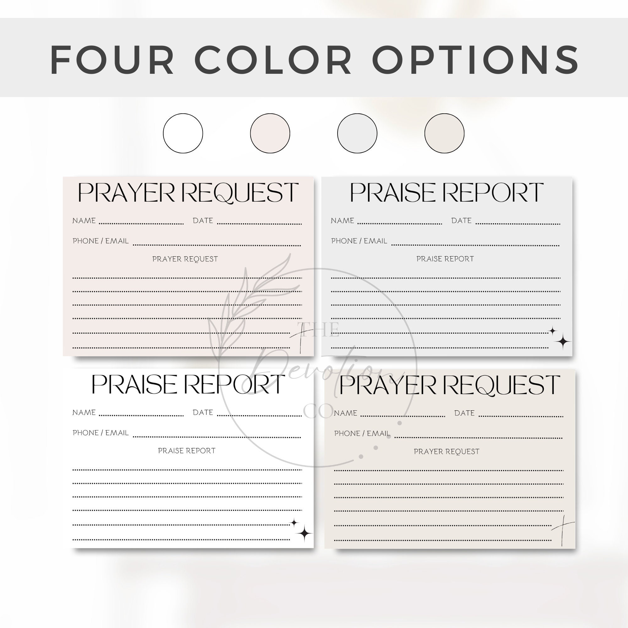 Printable Prayer Request Cards Praise Report Card Printable Church ...