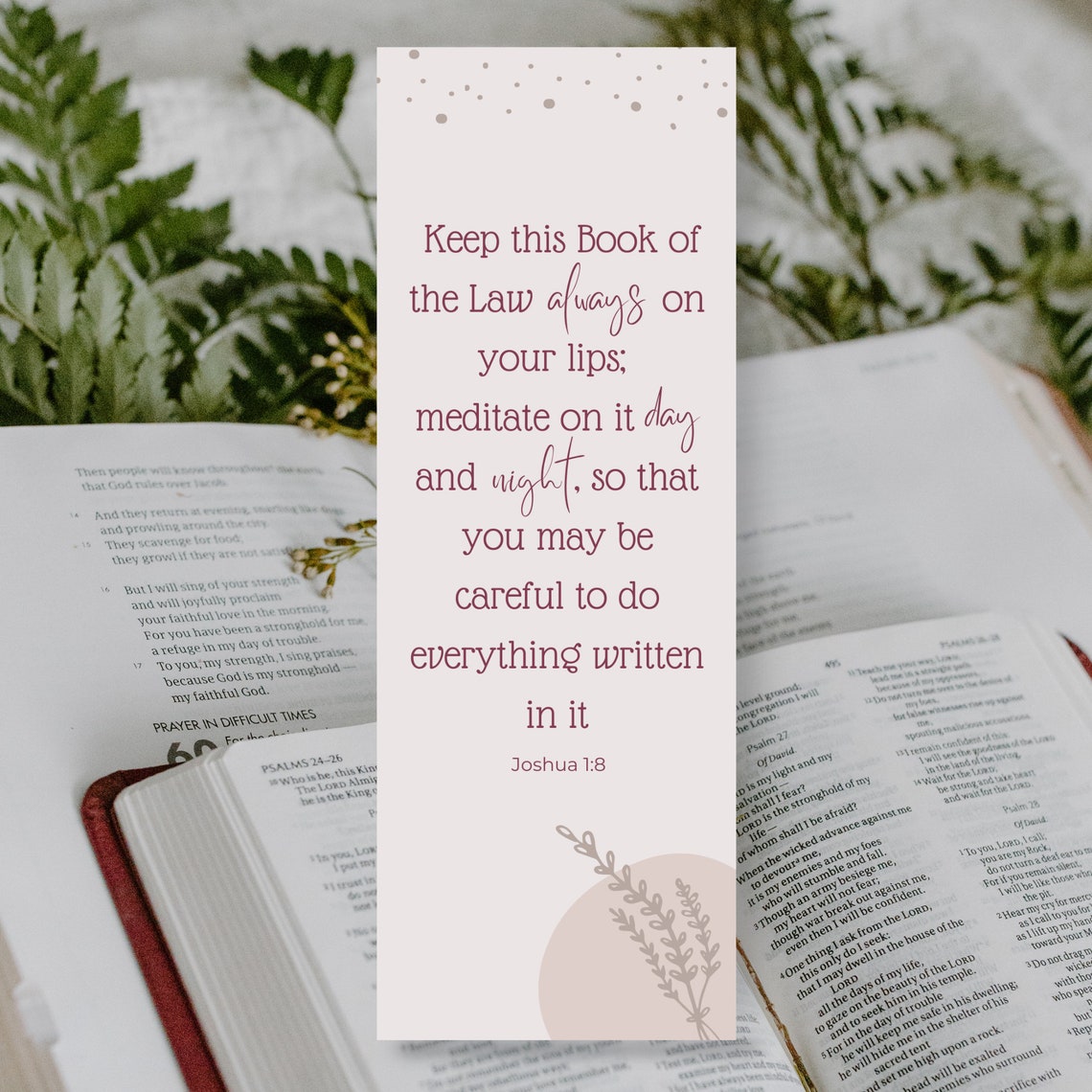 Printable Bible Verse Bookmark Christian Scripture Bookmark - Etsy