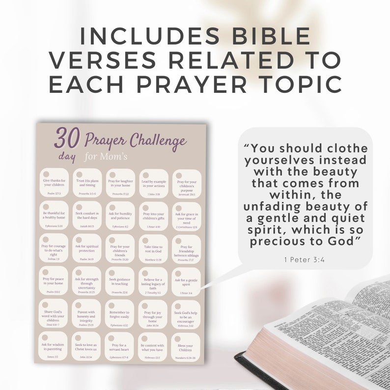 30 Day Prayer Challenge For Mom Daily Prayer Printable Christian Mama