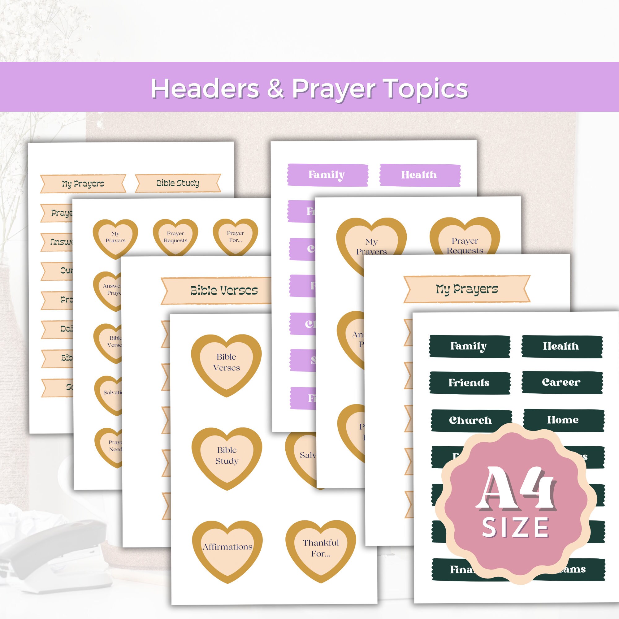 Printable Prayer Board Kit Wall Collage Christian PDF Prayer Mapping ...