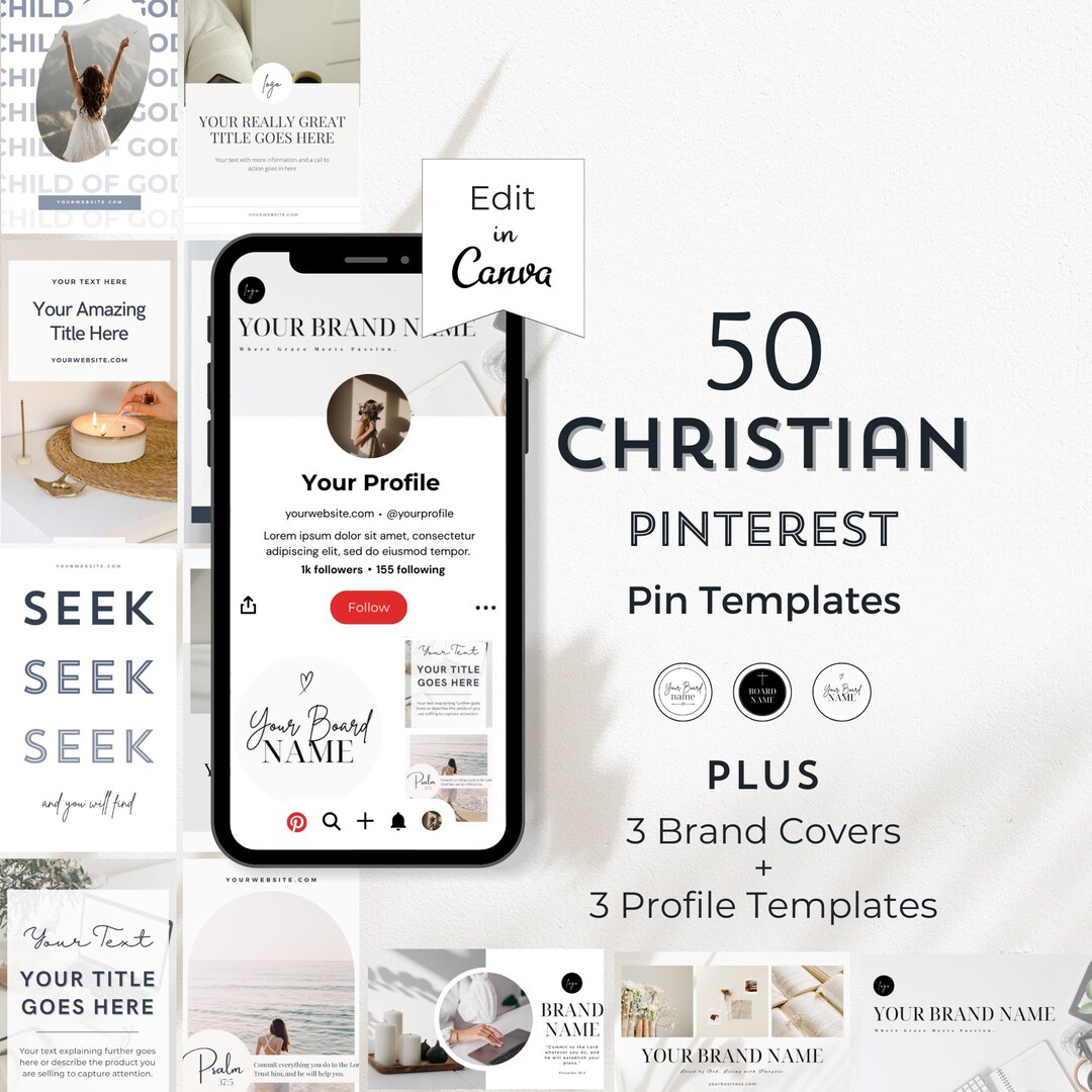50 Christian Pinterest Templates Editable Pinterest Page Pin Christian ...