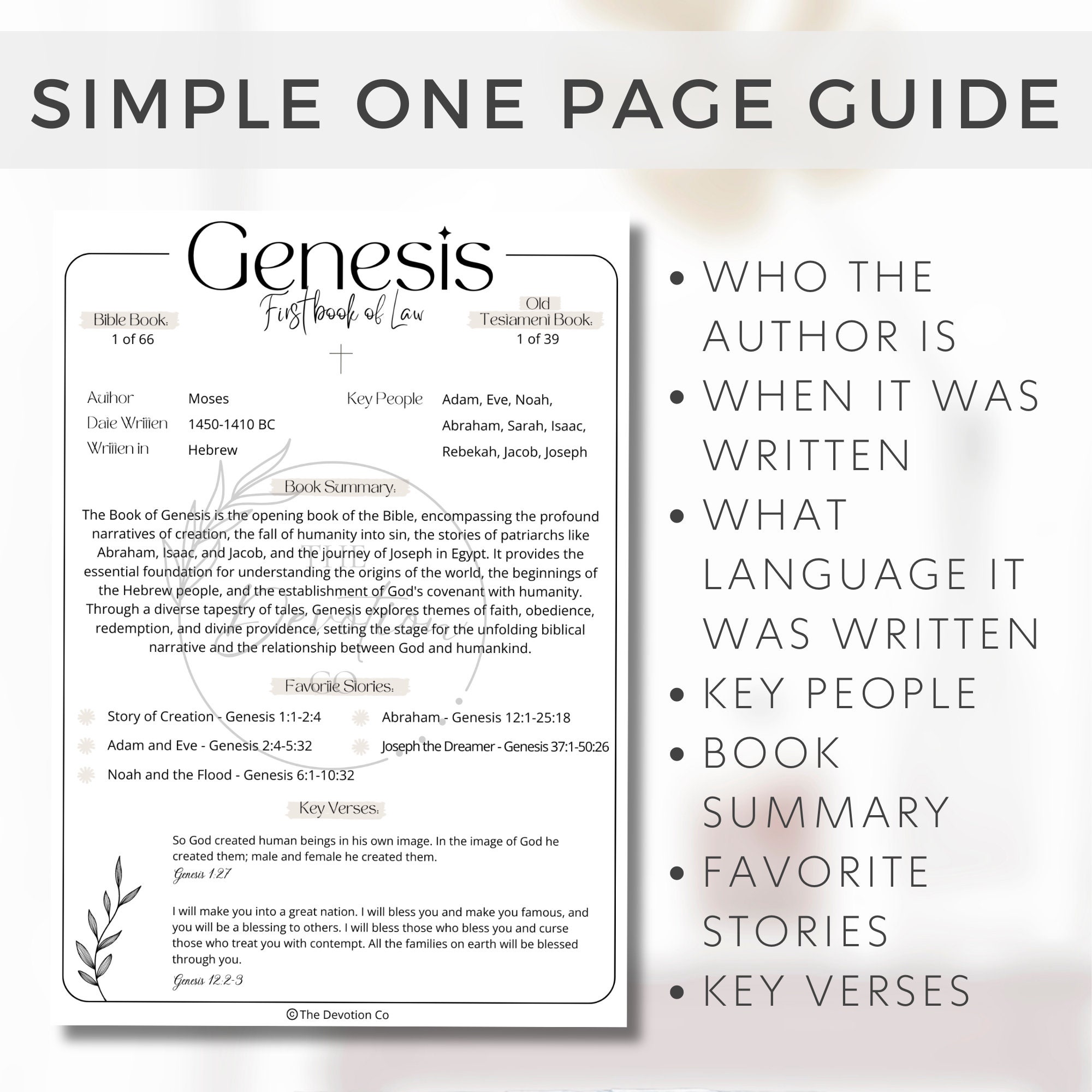 Digital Bible Book Overview Bible Reference Guide Digital Bible Summary ...