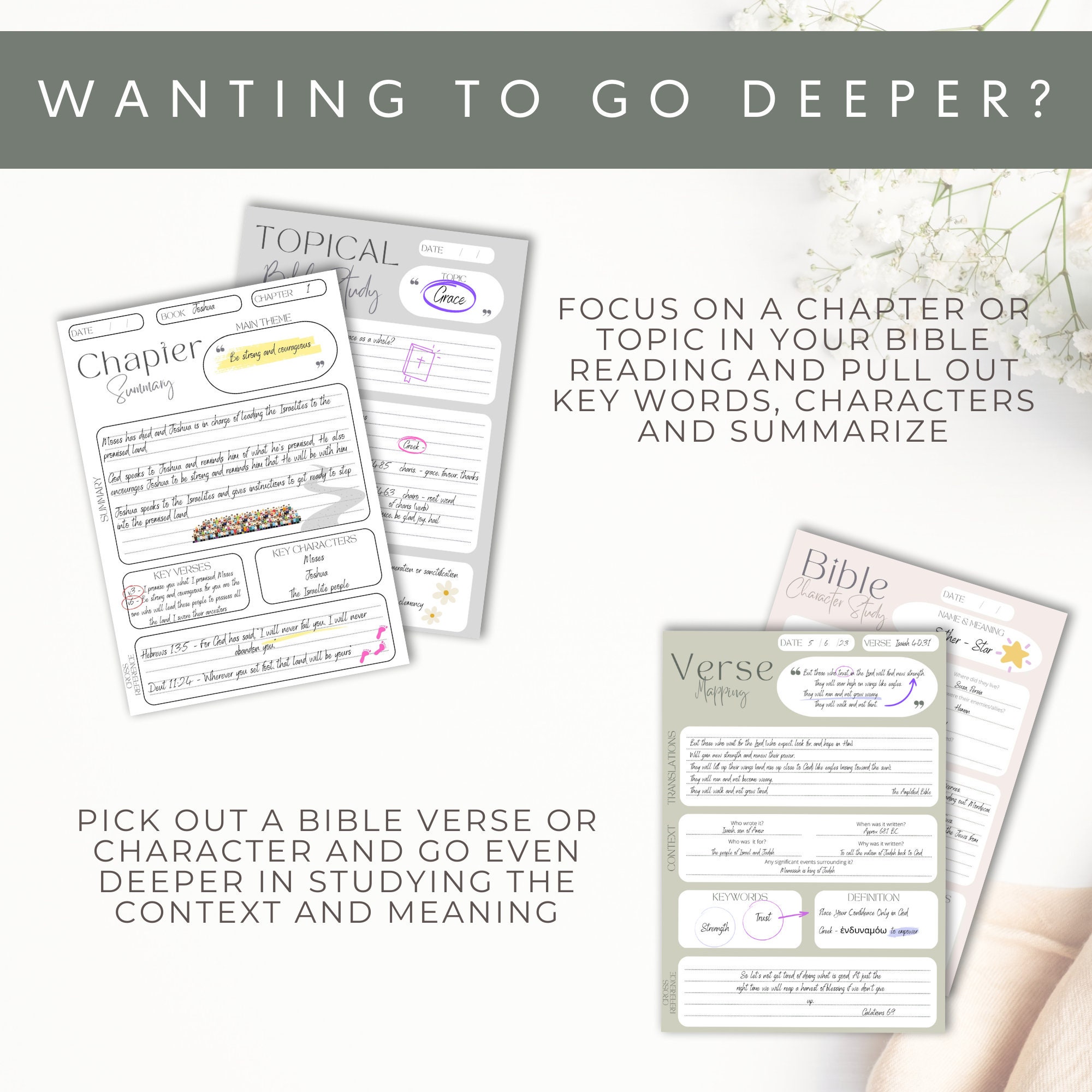 Bible Study Bundle Digital Bible Study Guide Printable Bible - Etsy