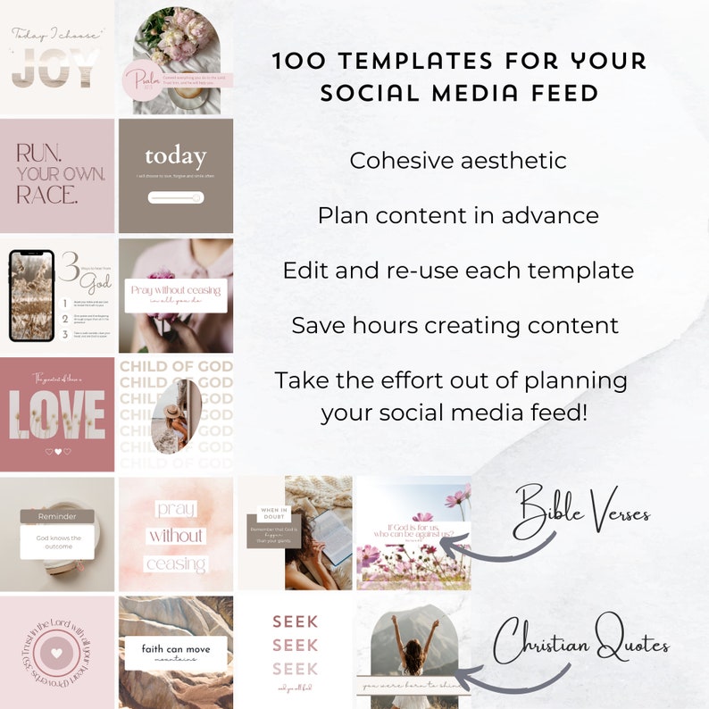 Christian Social Media Template Canva Church Instagram Post Faith Based ...