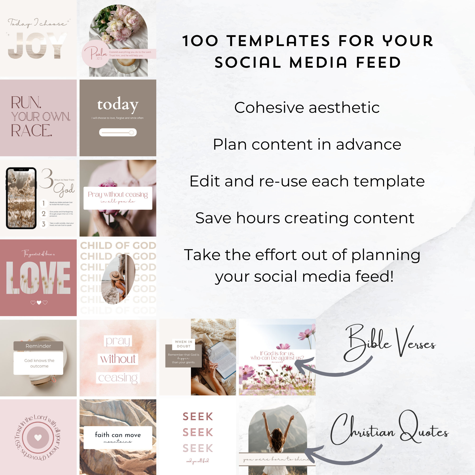 Christian Social Media Template Canva Church Instagram Post Faith Based ...