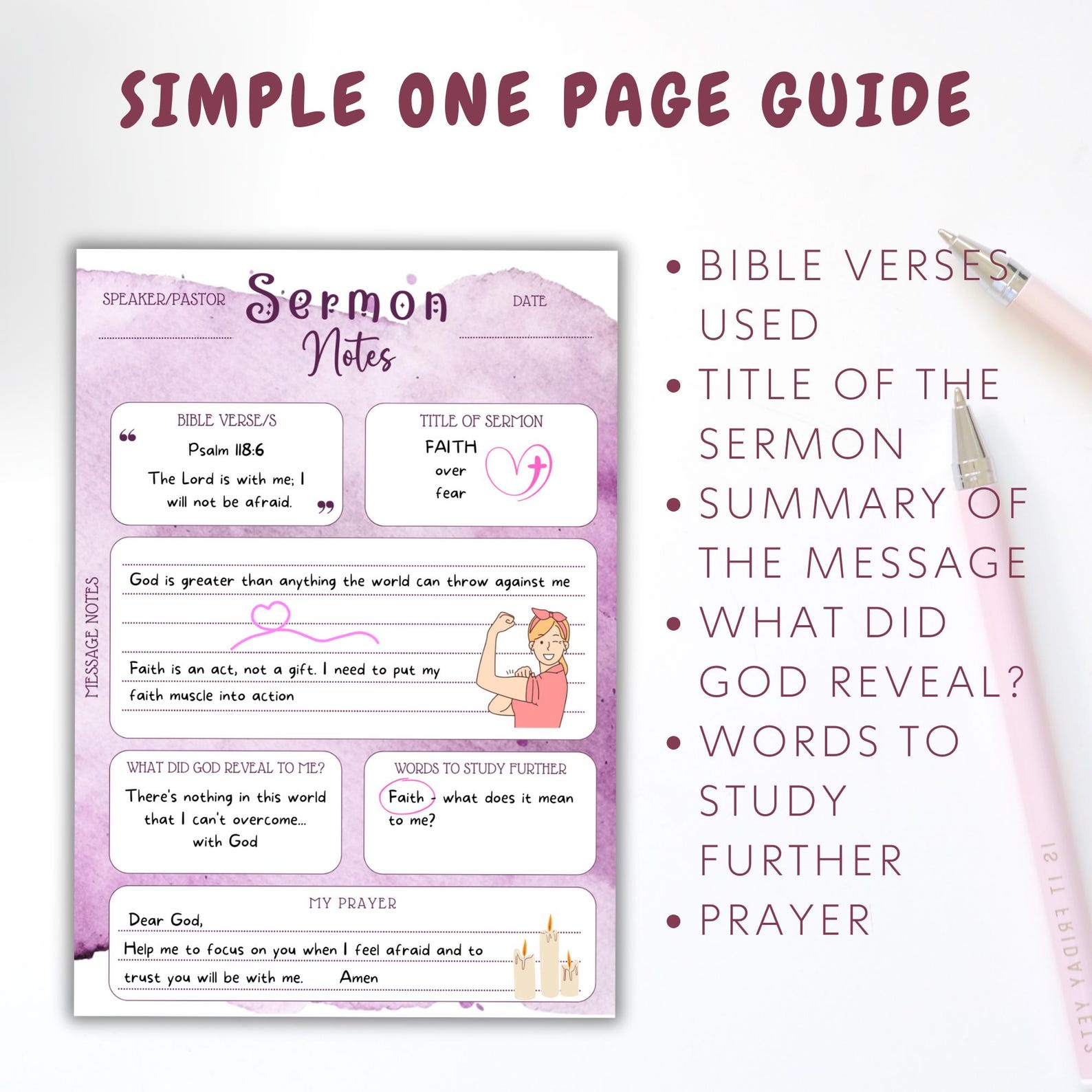 Kids Sermon Notes Template: Church Note Taking Sheet (PDF) - Etsy