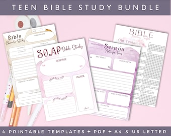 Teen Bible Study Bundle, Teenagers Printable Bible Study, Teens ...