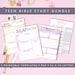 Teen Bible Study Bundle Teenagers Printable Bible Study Teens Template ...