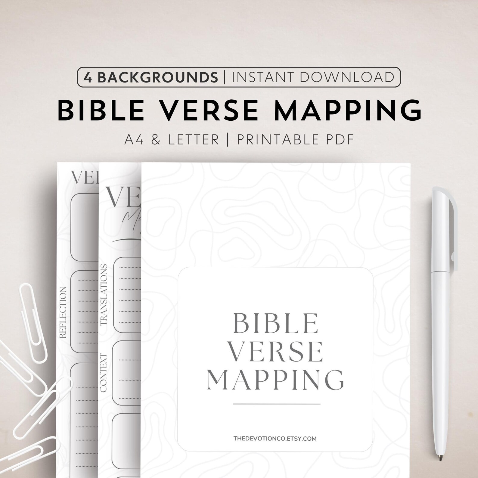 Verse Mapping Template for Bible Study Printable Scripture Study ...