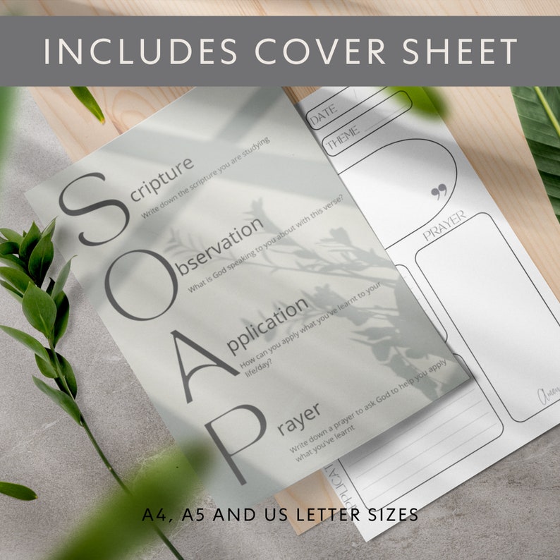 SOAP Bible Study Printable Christian SOAP Template Digital Bible Study ...